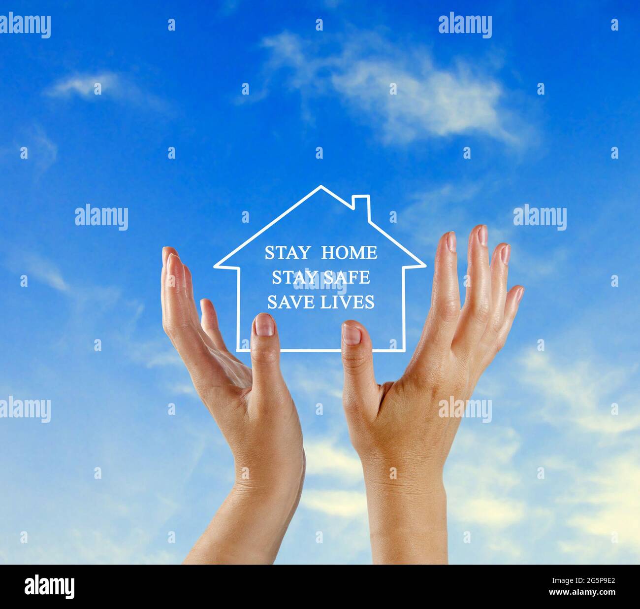 Stay home, stay safe, save lives Stock Photo - Alamy