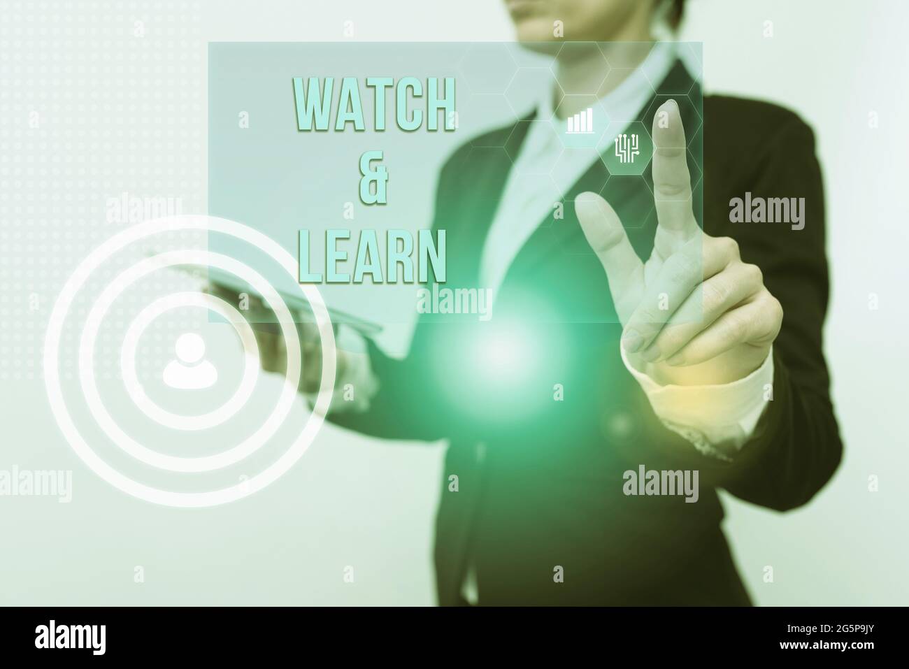 Text showing inspiration Watch And Learn. Concept meaning demonstrating ...
