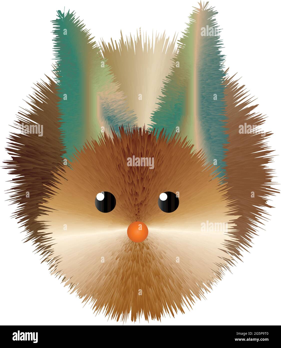 colorful Rabbit character isolated on white background Stock Vector ...