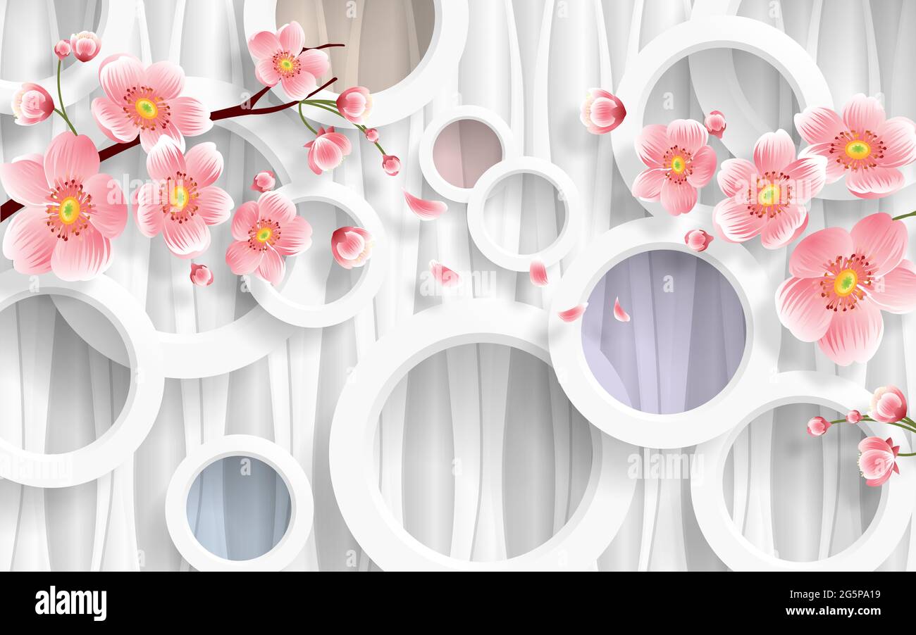 3d wallpaper design and beautiful wall brick background Stock Photo - Alamy