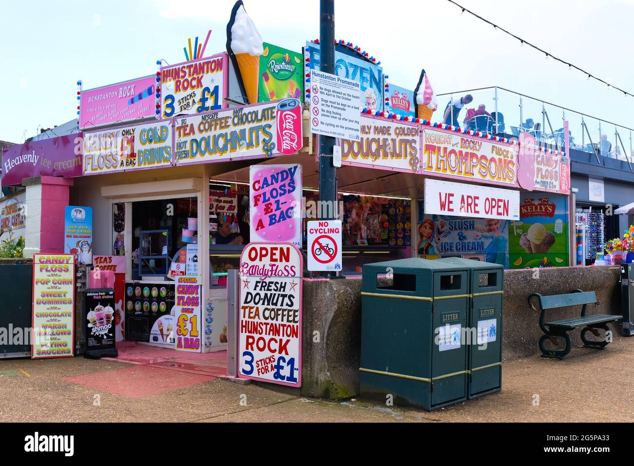 Beach side food vendors at Hunstanton Norfolk UK Stock Photo - Alamy