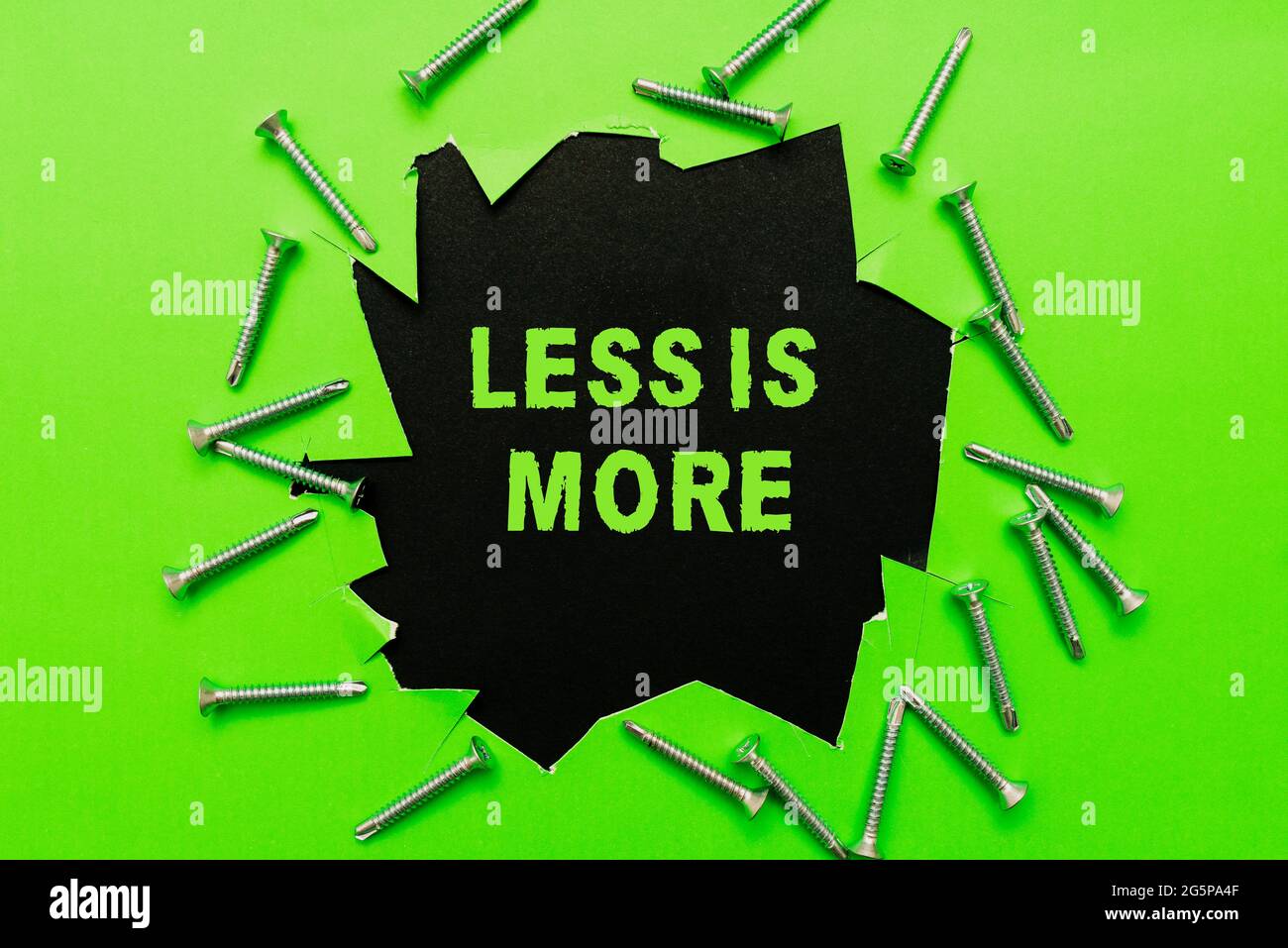 Text caption presenting Less Is More. Business showcase used to express ...