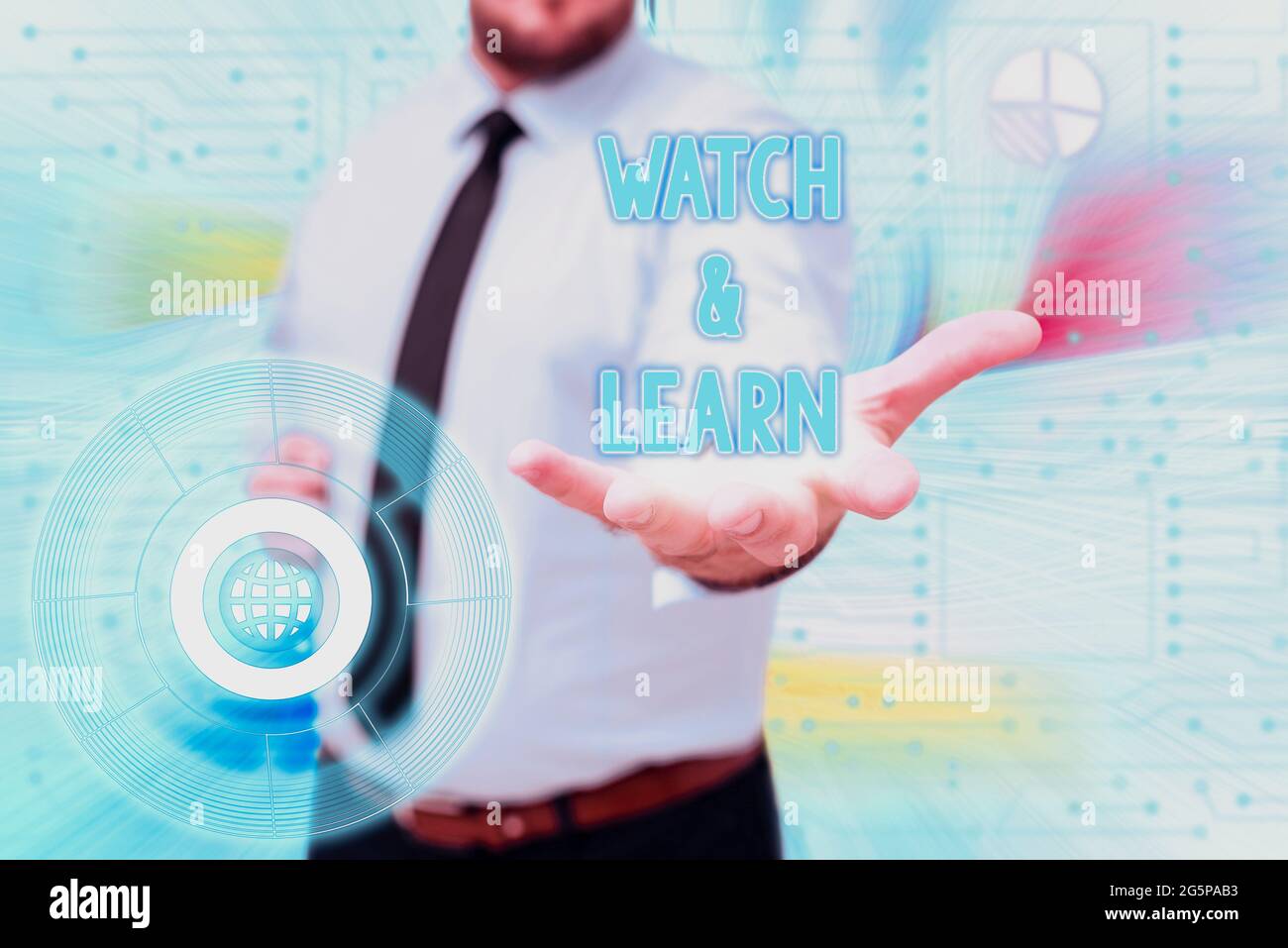 Sign displaying Watch And Learn. Word for demonstrating an action or ...