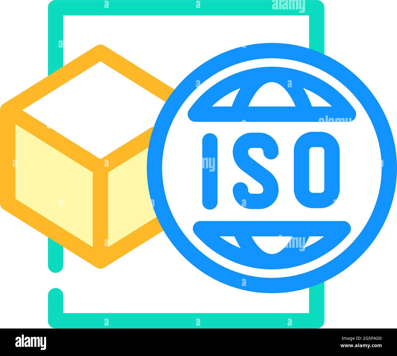 iso standard production color icon vector illustration Stock Vector ...
