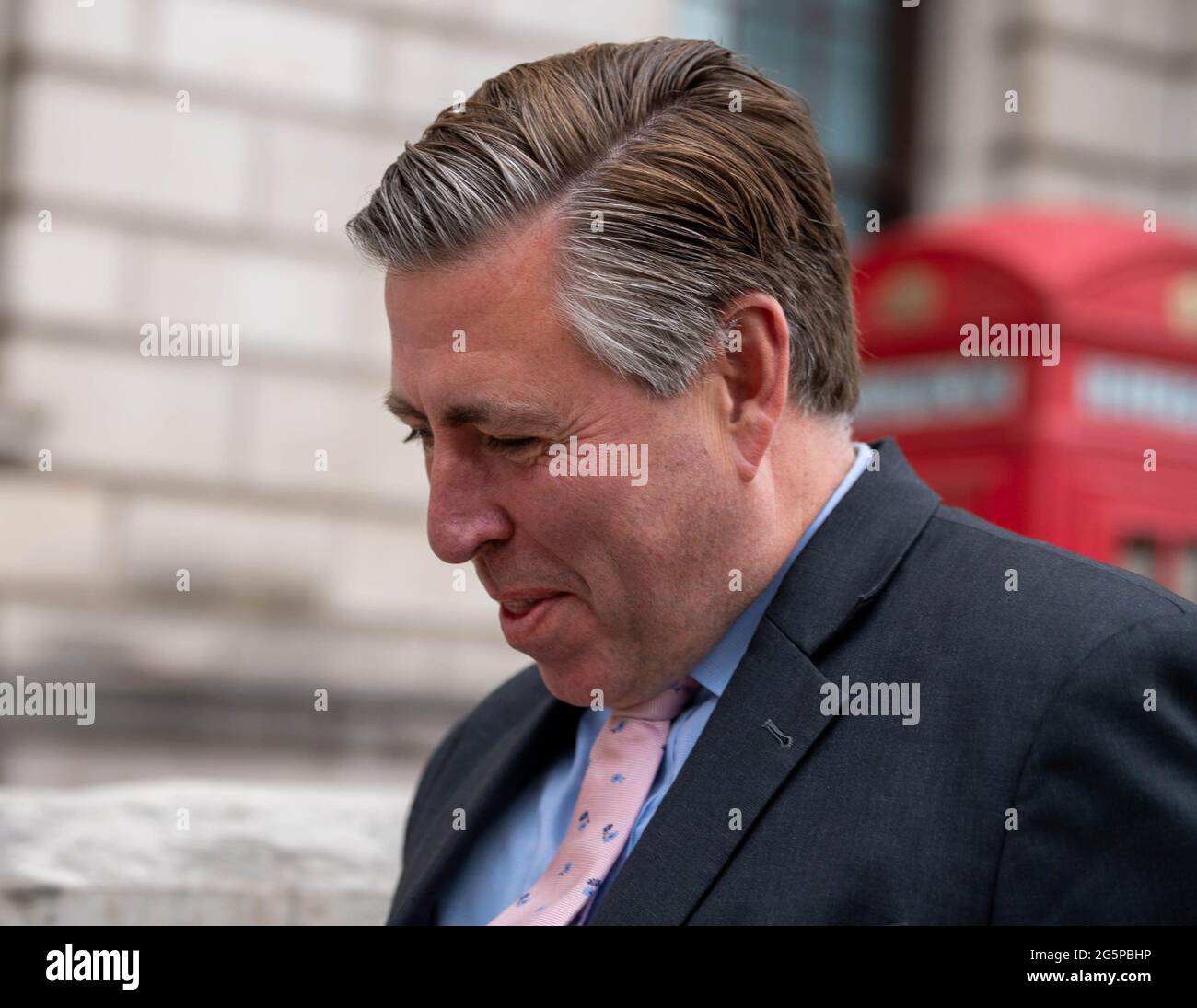 London, UK. 29th June, 2021. Graham Brady MP, current chairman of the ...