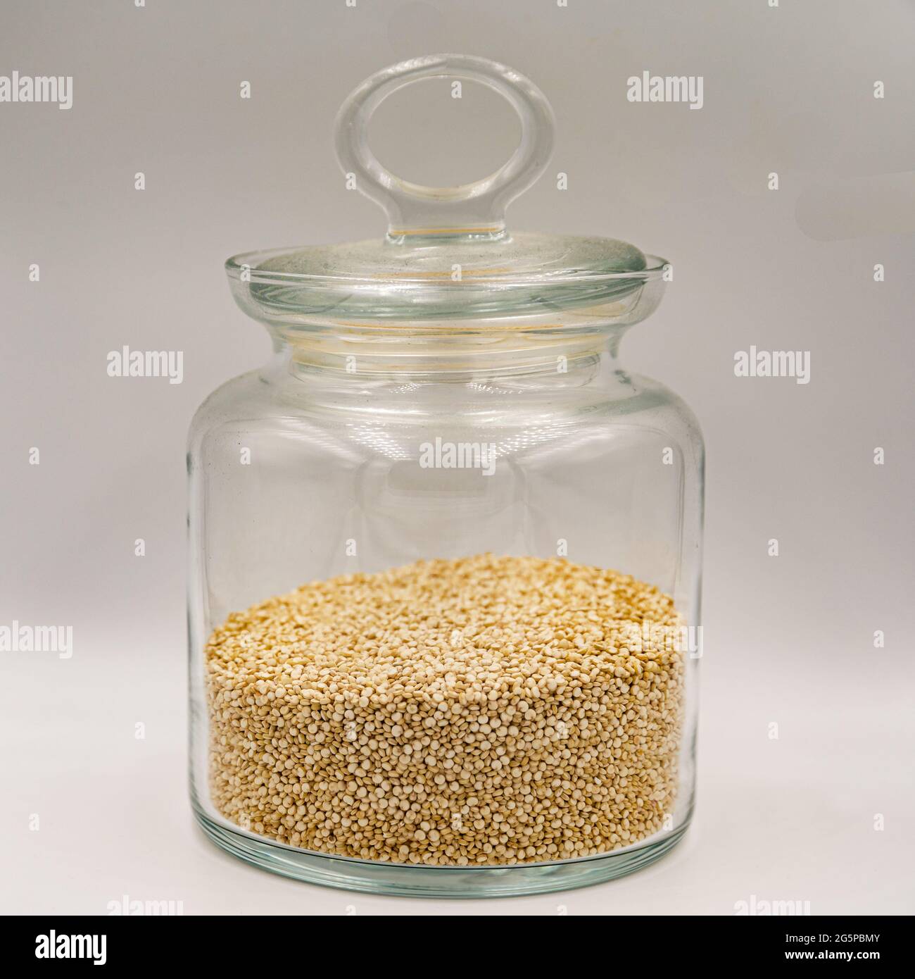 Real quinoa in a glass jar Stock Photo - Alamy