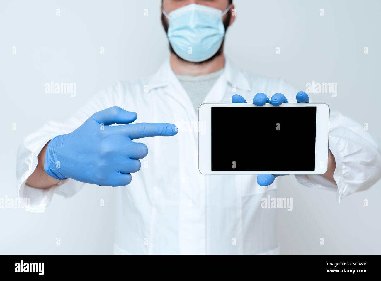 Research Scientist Presenting New Smartphone, Upgrading Old Technology ...