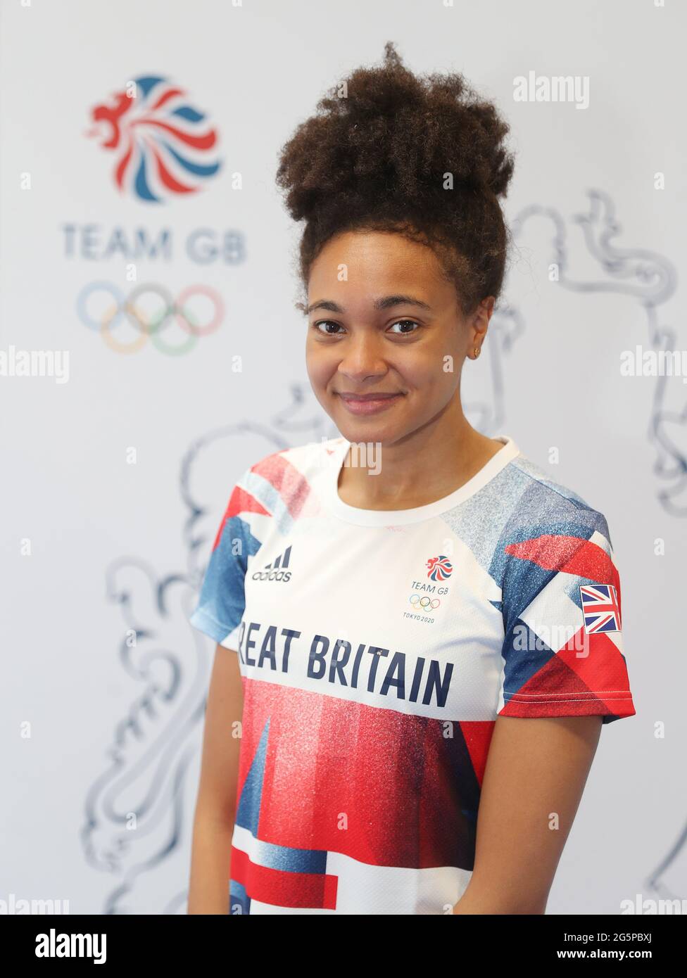 Marathon swimmer Alice Dearing during the Athletics kitting out session ...
