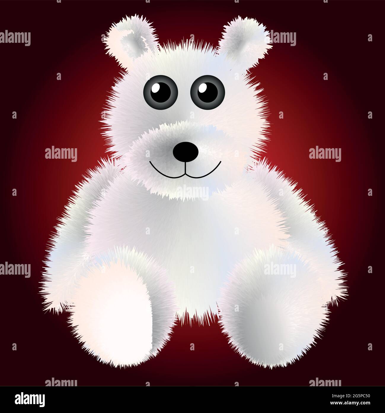 Colorful fluffy teddy bear character isolated on white background Stock ...