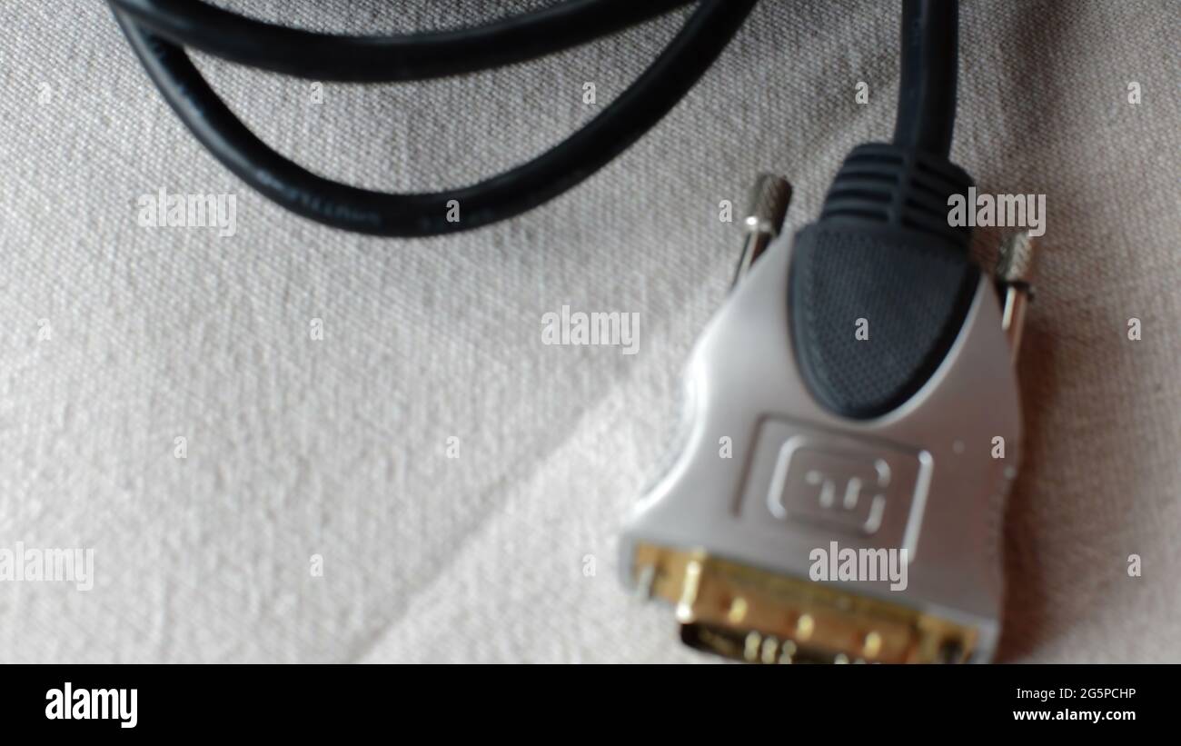 Heavy Mess Of Computer Cables And Other Computer Equipment Stock Photo ...