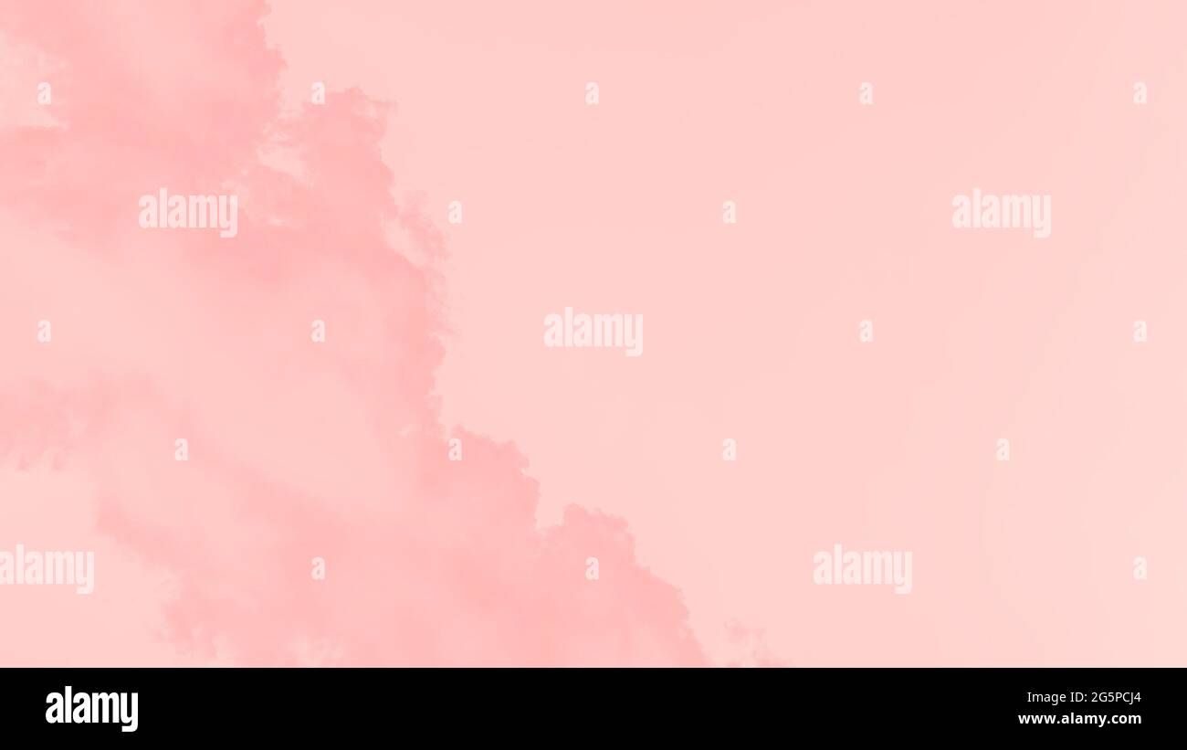 Abstract coral soft color sky background with clouds, copy space Stock ...