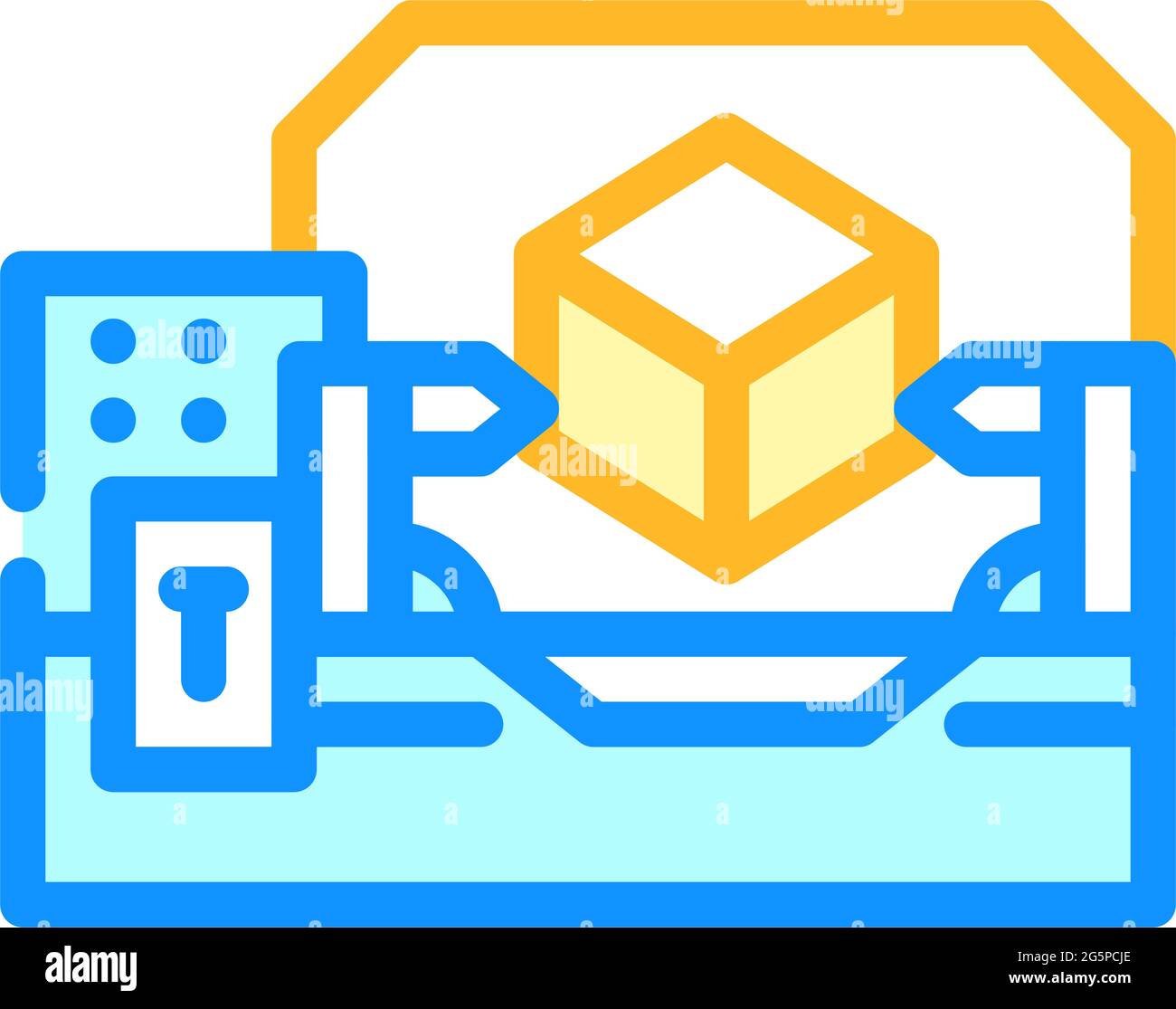 machine of production color icon vector illustration Stock Vector Image ...