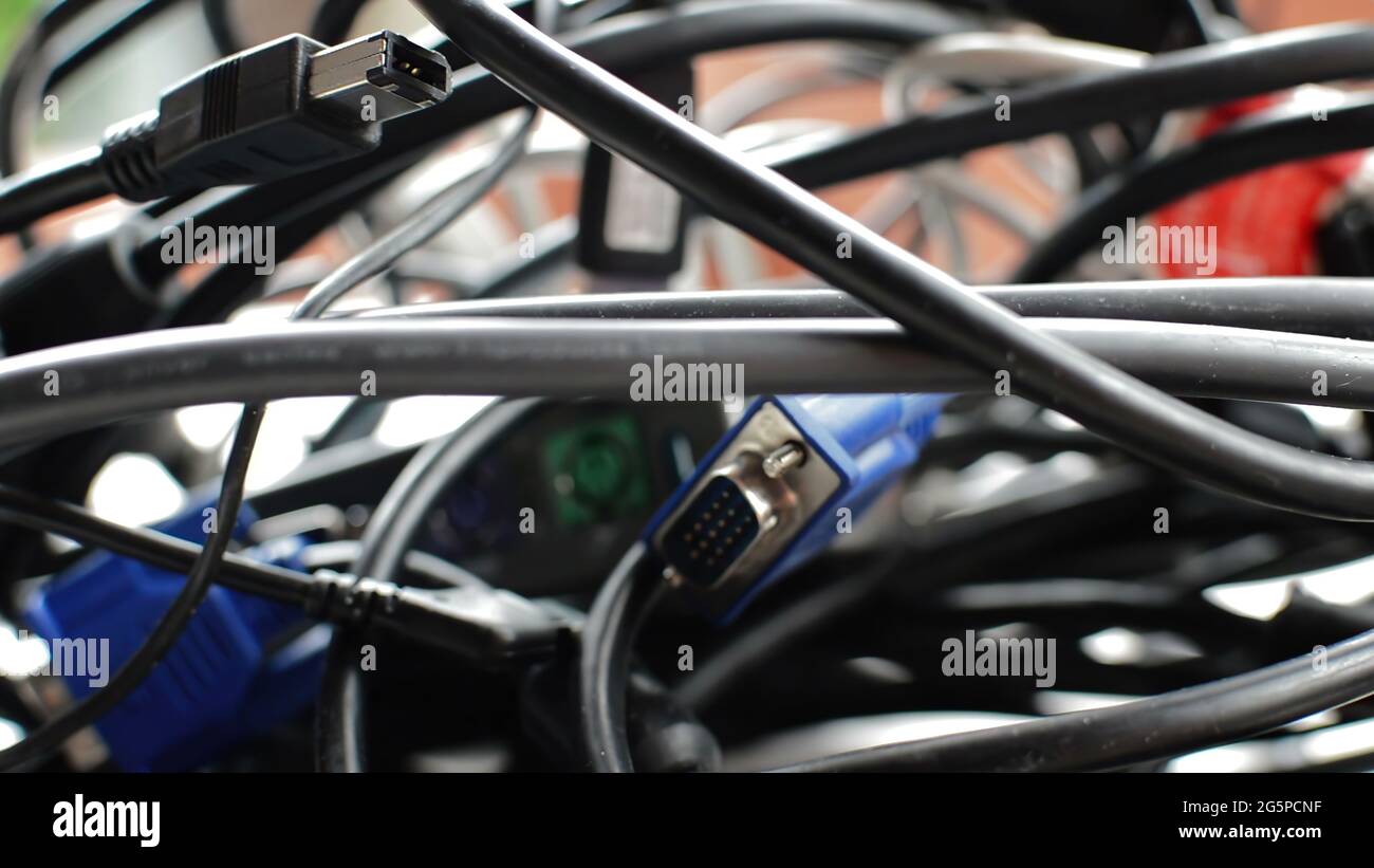 Computer cables adapters hi-res stock photography and images - Alamy