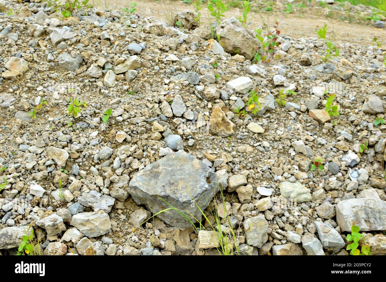 Natural stone dolomite in the limestone open-pit. Building materials ...