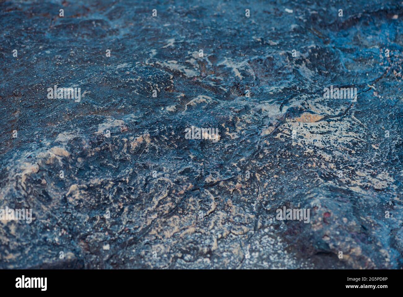 sea stone surface with patterns at low tide of salt water Stock Photo ...