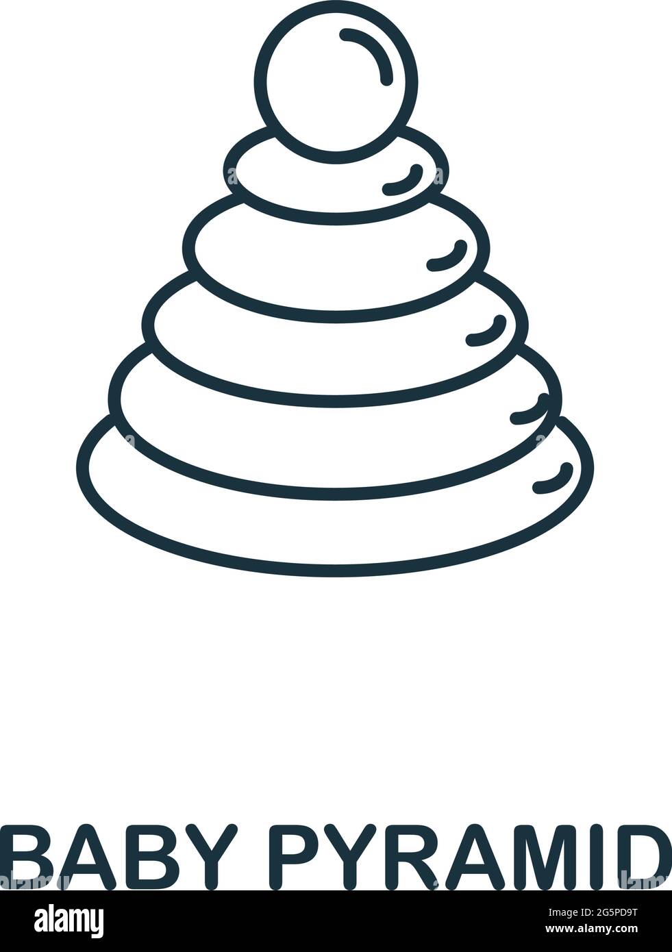 Baby Pyramid icon from baby things collection. Simple line element Baby ...