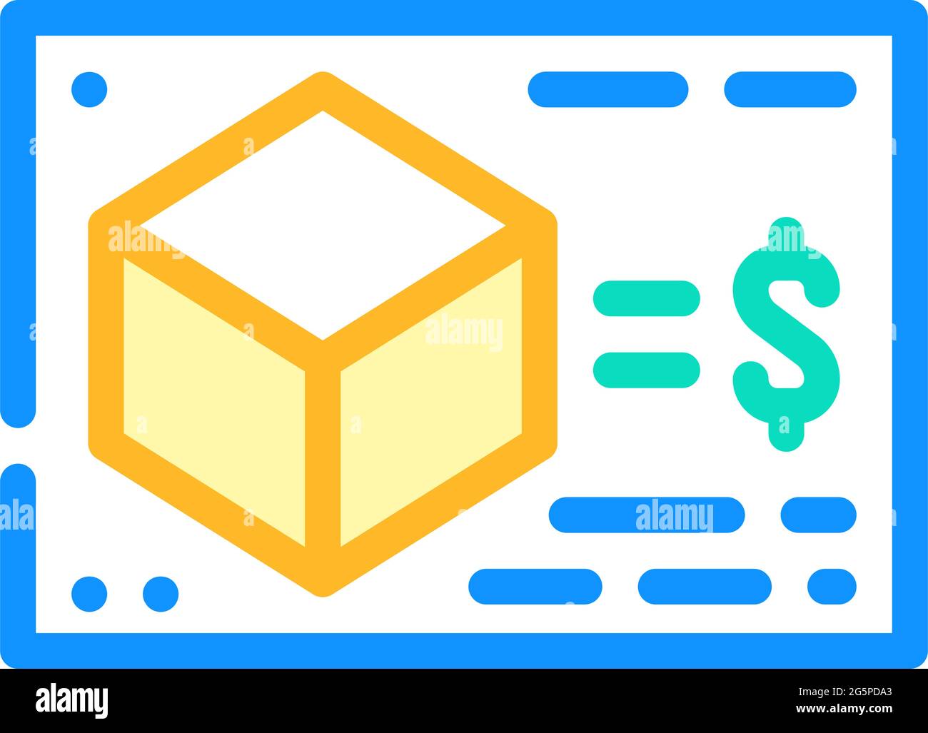 calculating cost of production color icon vector illustration Stock ...