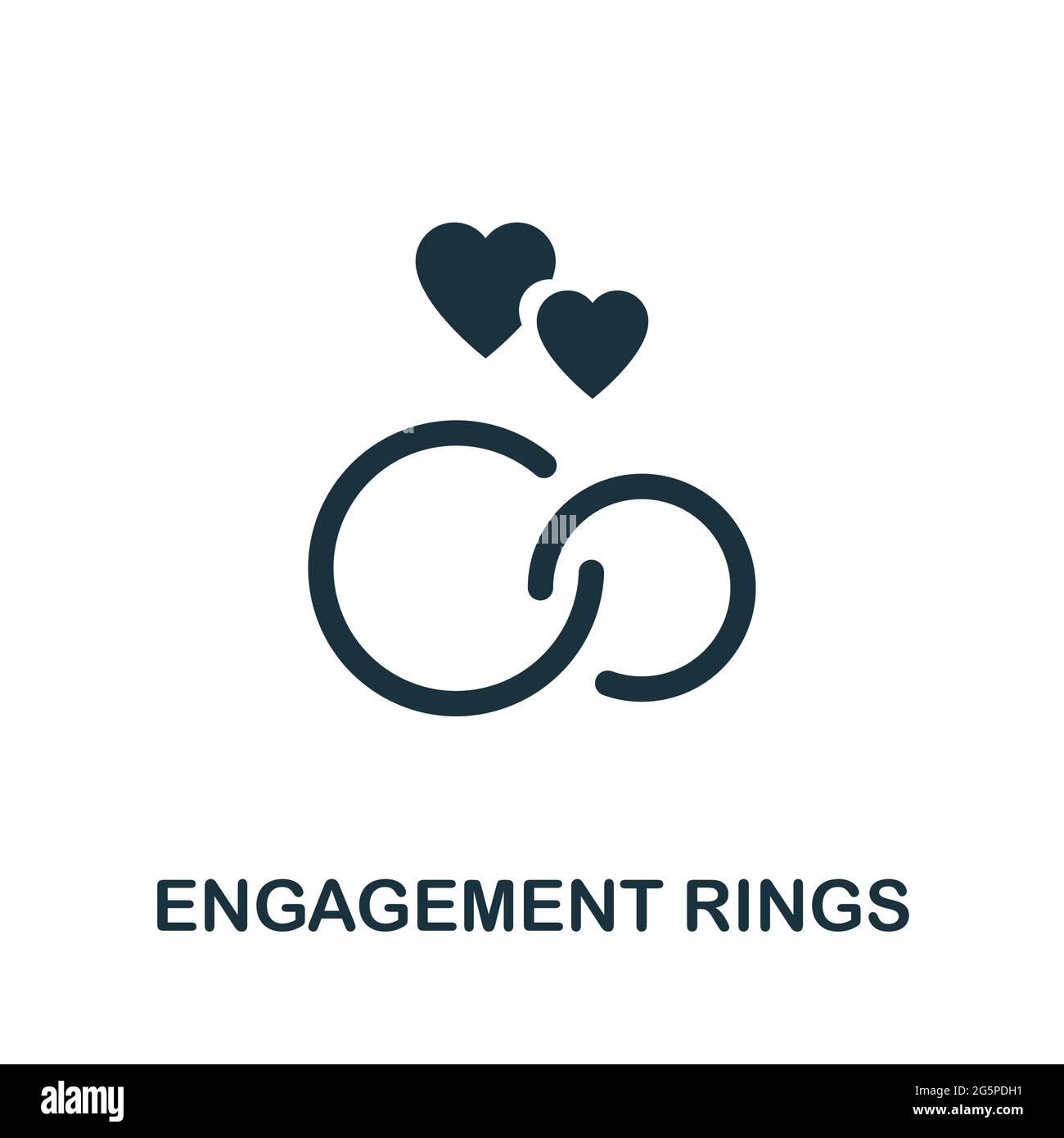 Engagement Rings icon. Simple element from jewelery collection ...