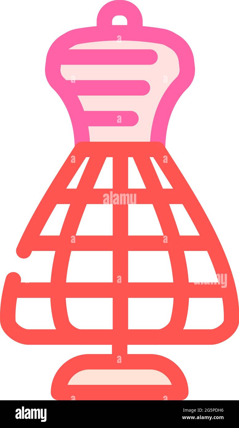 sewing mannequin stylist color icon vector illustration Stock Vector ...