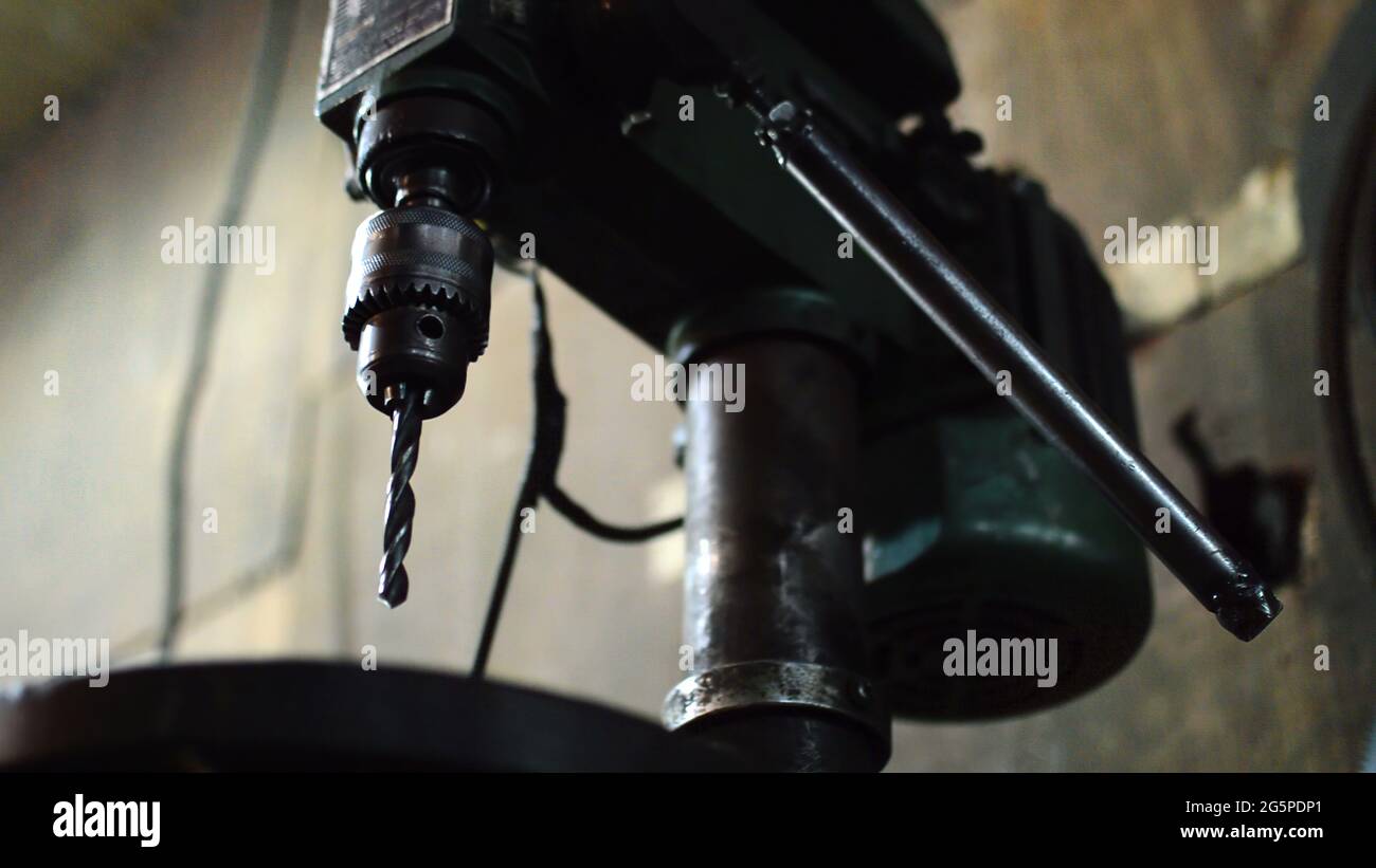 Machine drill on metal close hi-res stock photography and images - Alamy