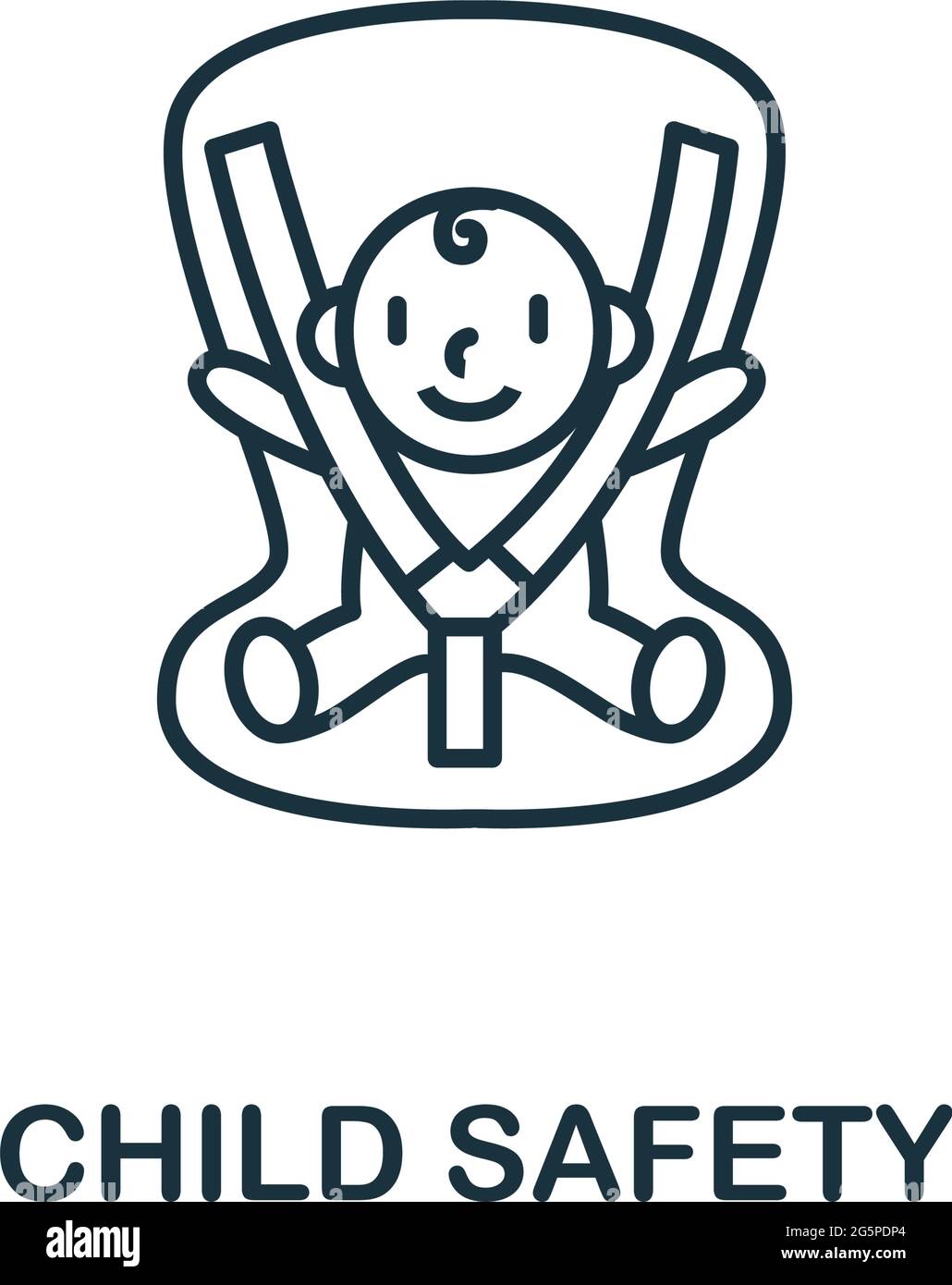 Child Safety icon from baby things collection. Simple line element ...