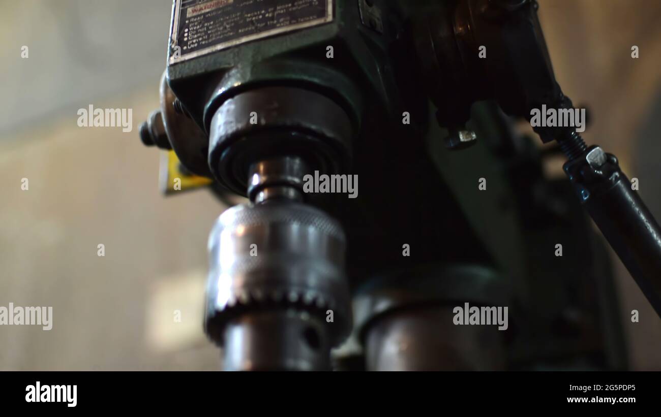 Close up shot of Industrial Drill Machine Stock Photo - Alamy