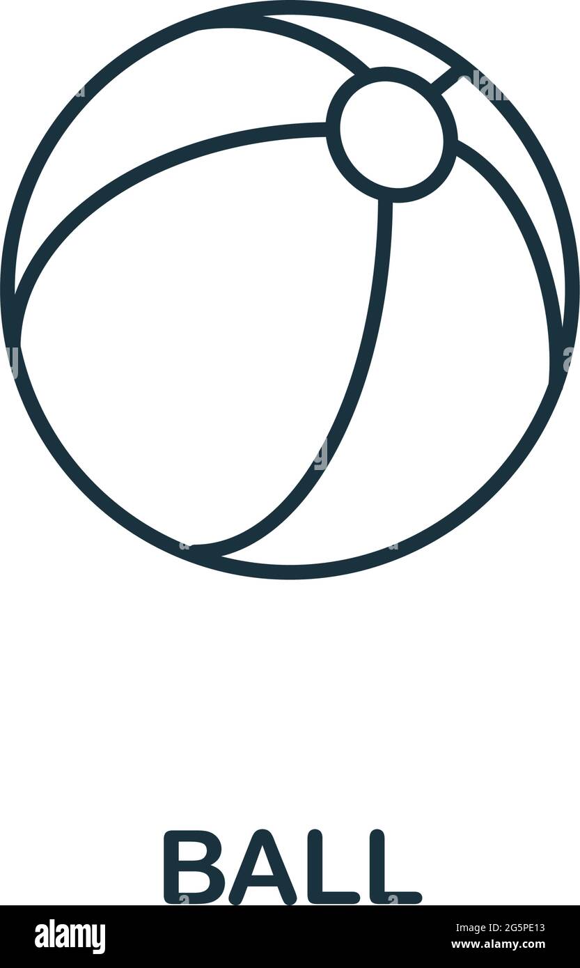 Ball icon from baby things collection. Simple line element Ball symbol ...