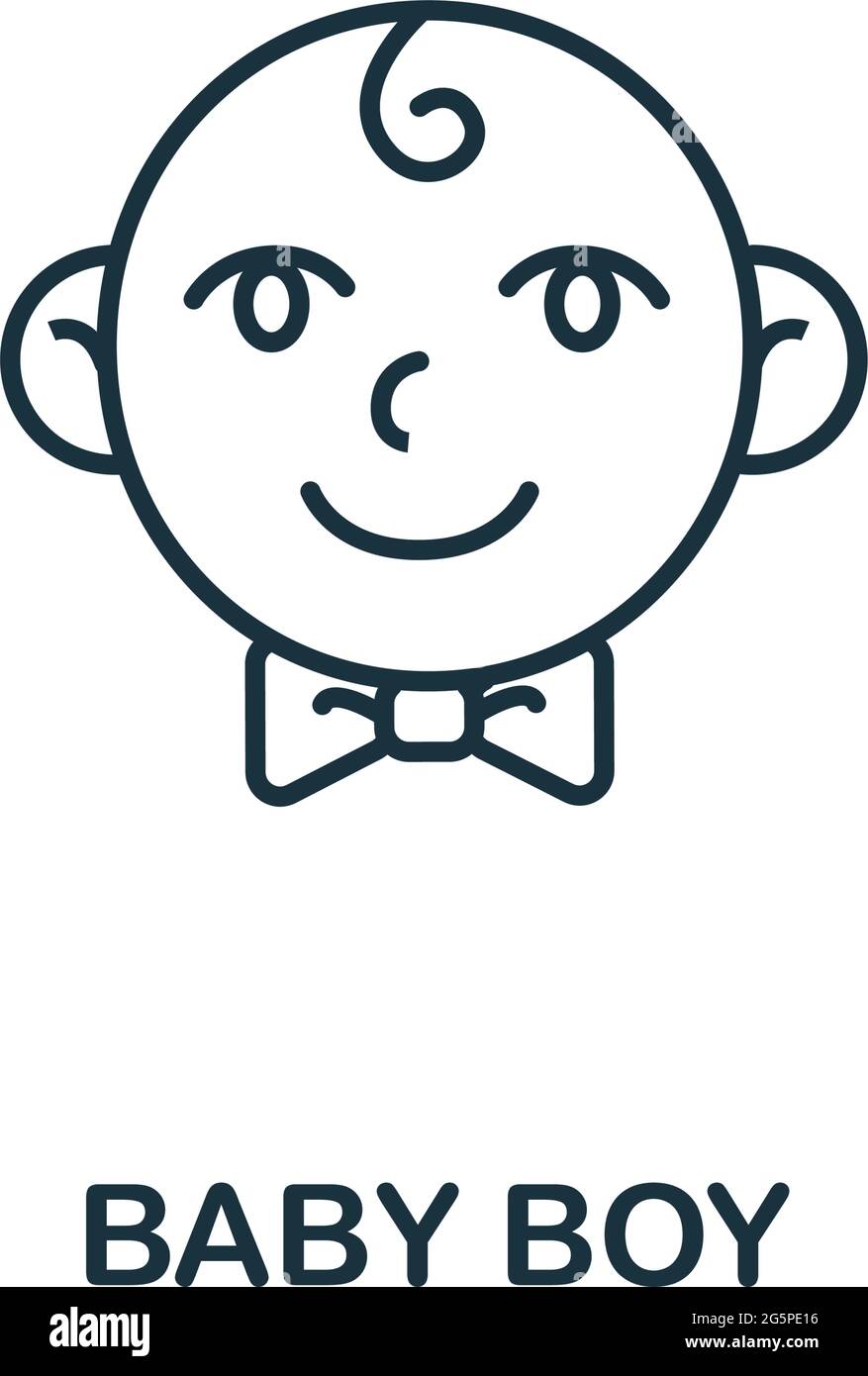 Baby Boy icon from baby things collection. Simple line element Baby Boy ...