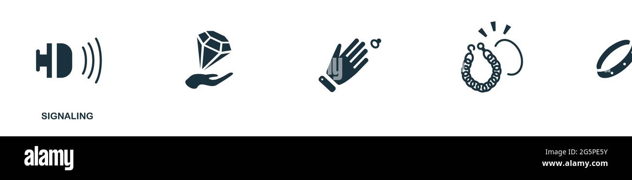 Signaling icon. Simple element from jewelery collection. Creative ...