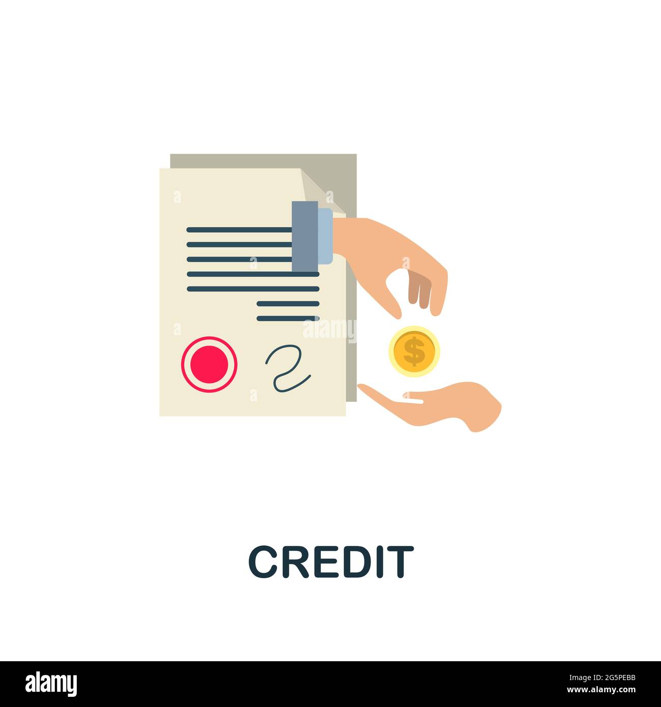 Credit icon. Flat sign element from credit collection. Creative Credit ...