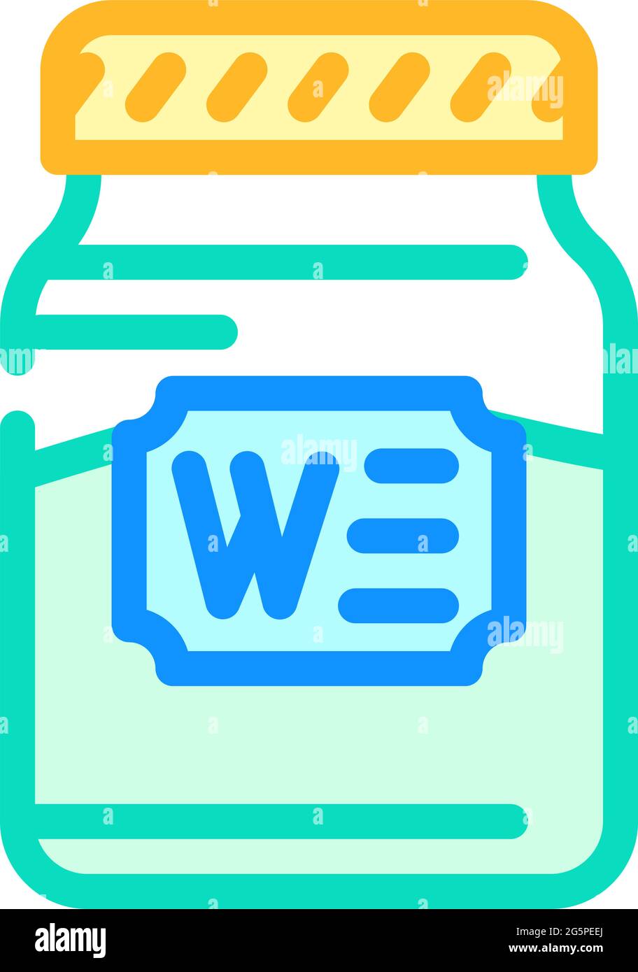 bottle jar wasabi color icon vector illustration Stock Vector Image ...