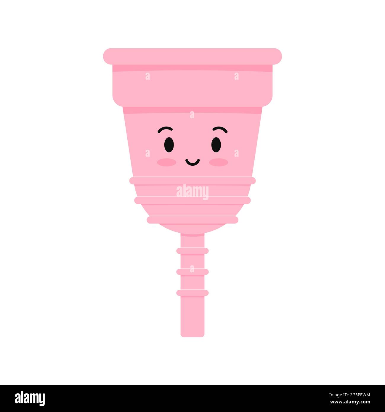 Cute menstrual cup character vector icon isolated on white background ...