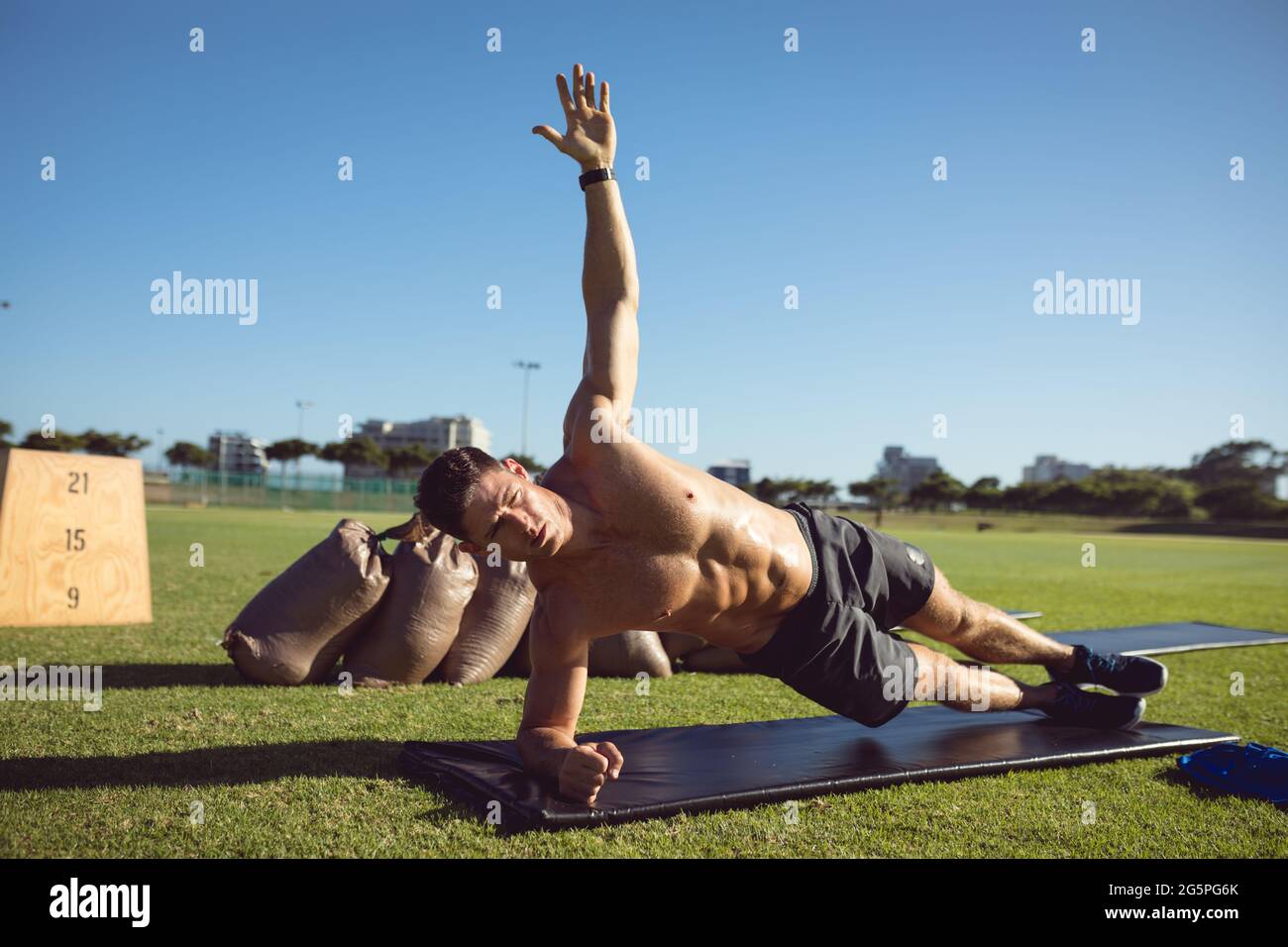 Side Plank Man Exercise High Resolution Stock Photography and Images ...