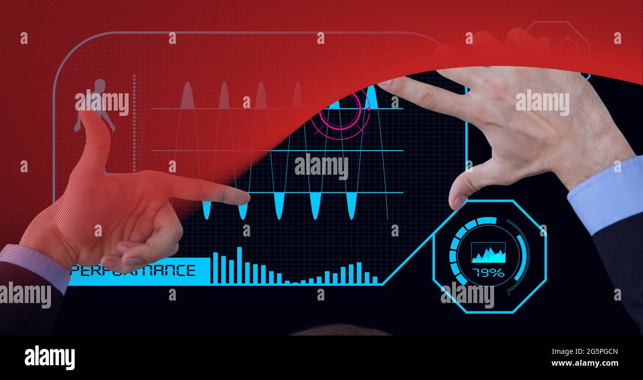 Animation businessman touching screen data hi-res stock photography and ...