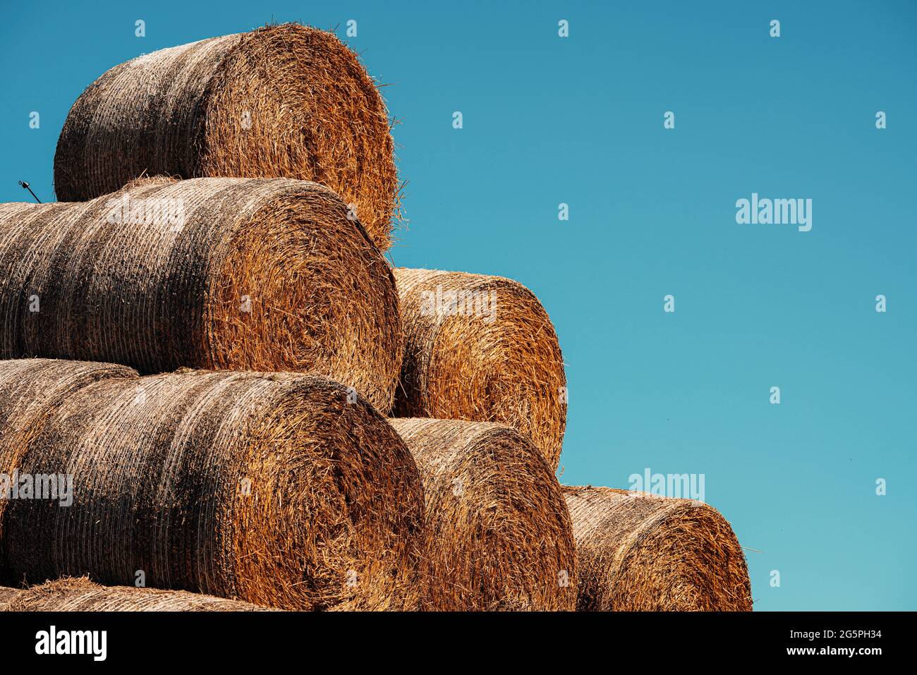 Geometric Hay Stack Forms in Nature Stock Photo - Alamy