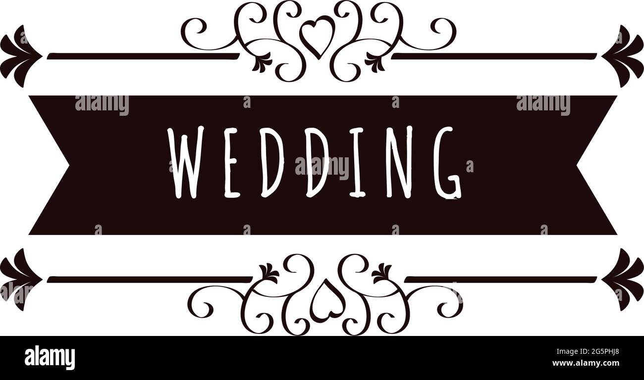 Weddind ribbon design Stock Vector Image & Art - Alamy
