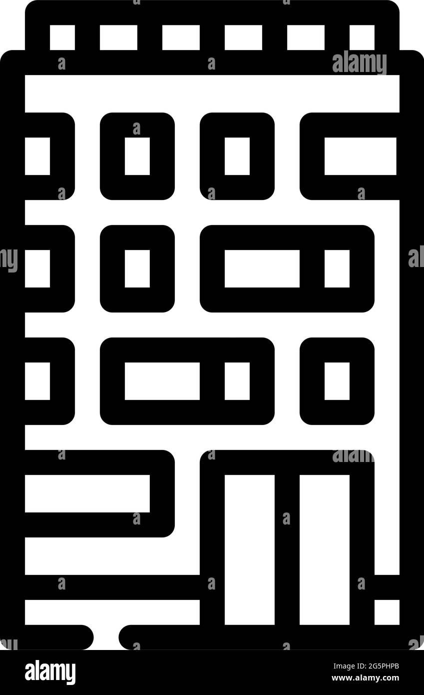 apartment house line icon vector illustration Stock Vector Image & Art ...