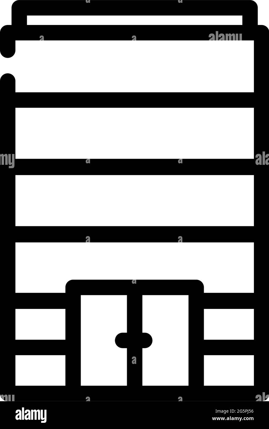 without windows modern house line icon vector illustration Stock Vector ...