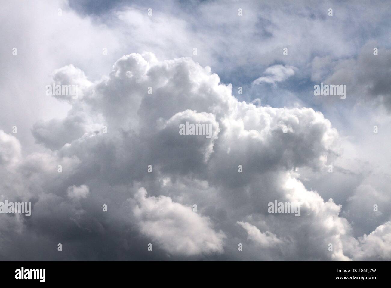 Thunderstorm in the sky. Clouds. Rain. Gale. Bad weather. Cumulonimbus ...