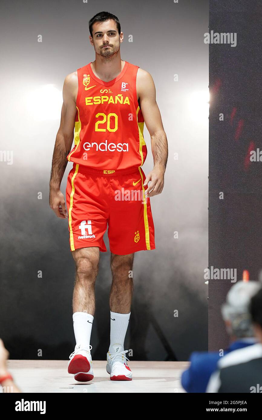 Alberto Abalde during the presentation of the Spanish men's basketball ...