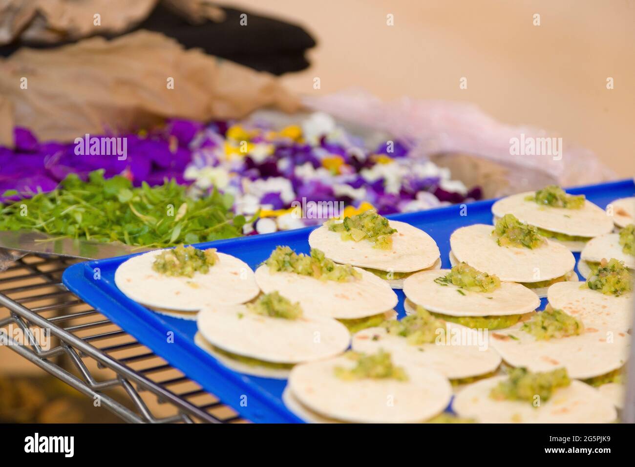 Social events reception; tasty snacks for guests at the reception Stock ...