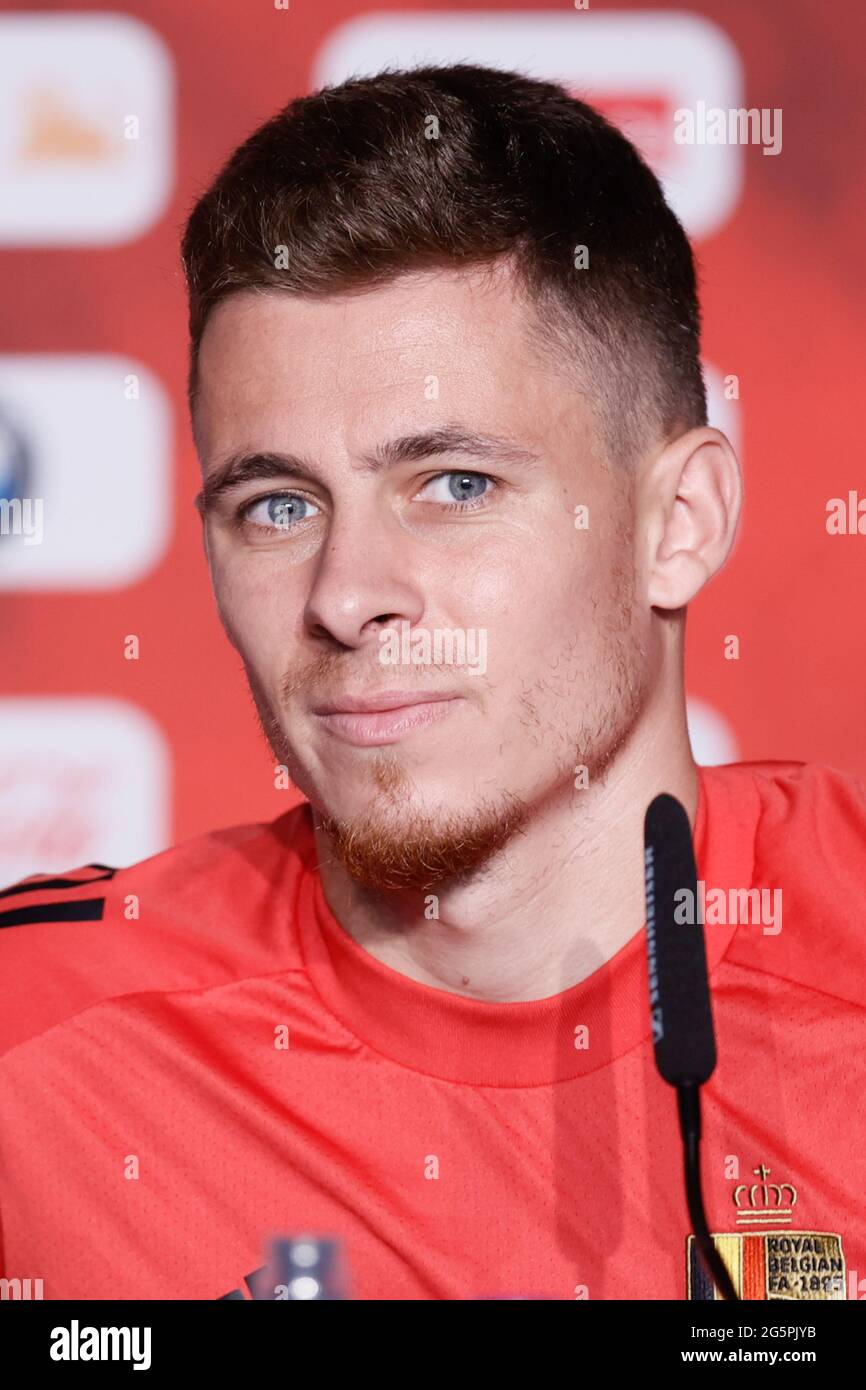 Belgium's Thorgan Hazard pictured during a press meeting of the Belgian ...