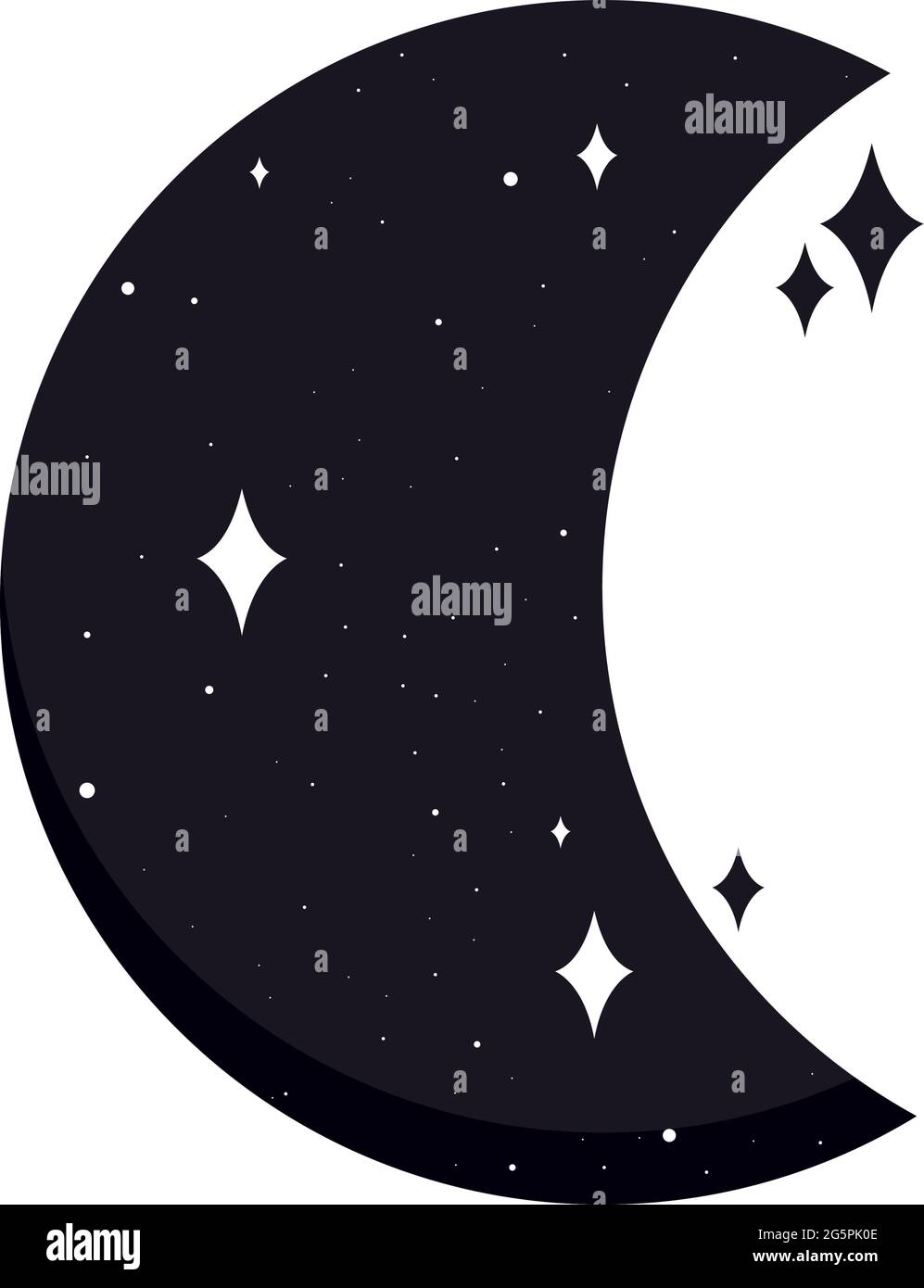 Night moon icon Stock Vector Image & Art - Alamy