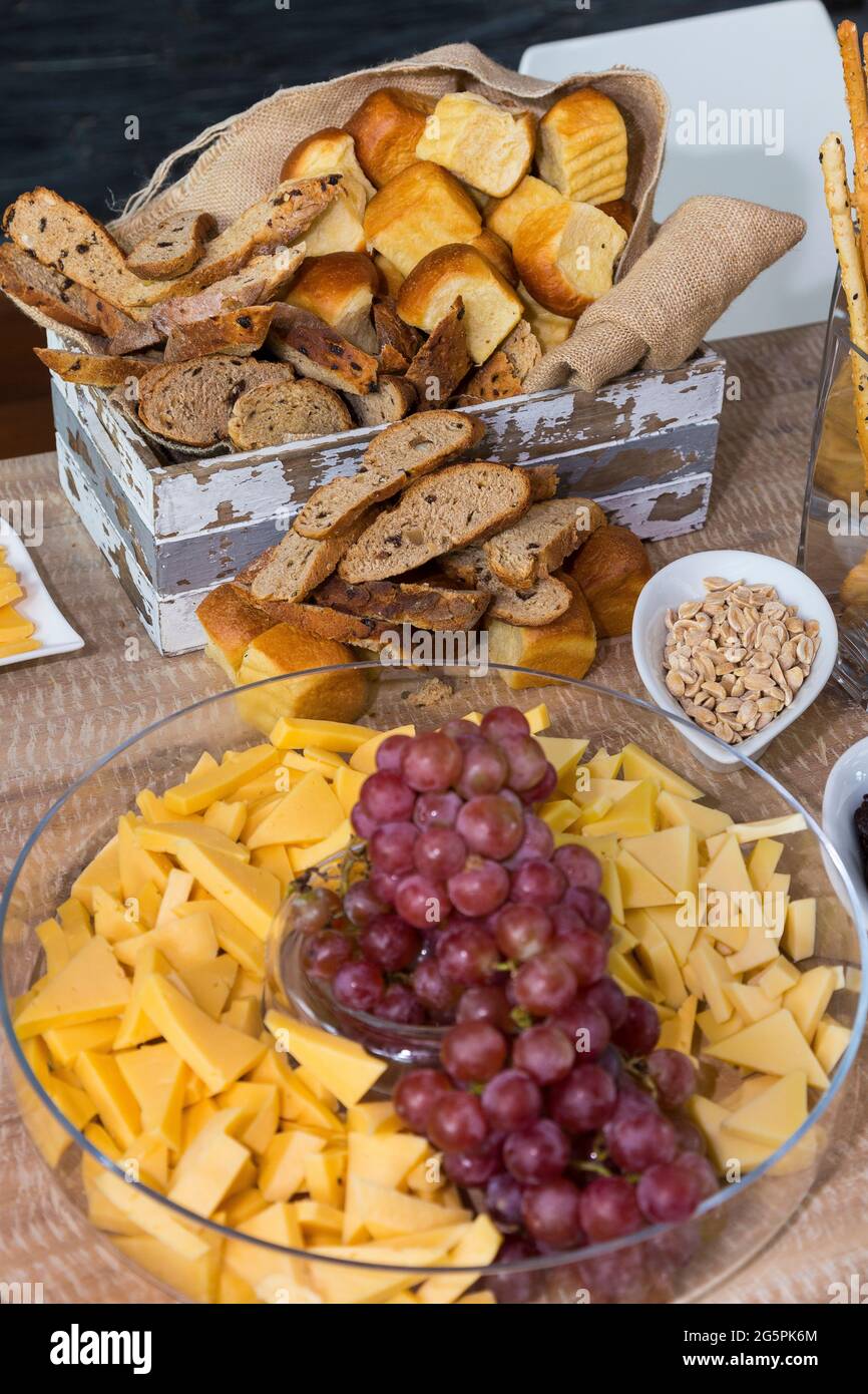 Social events reception; tasty snacks for guests at the reception Stock ...