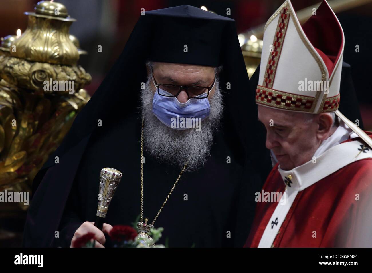 June 29, 2021 - Vatican City (Holy See) POPE FRANCIS celebrates Holy ...