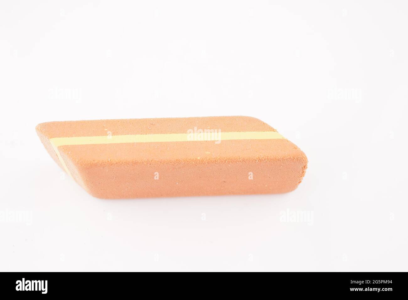 orange eraser on white background Stock Photo - Alamy