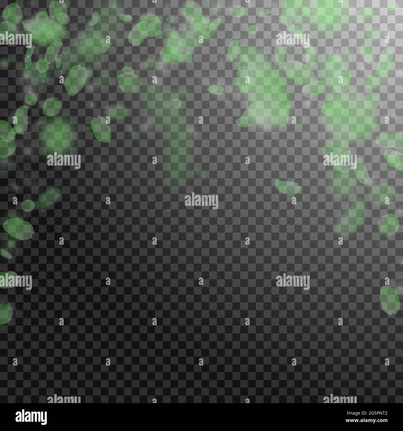 Green flower petals falling down. Worthy romantic Stock Vector Image ...