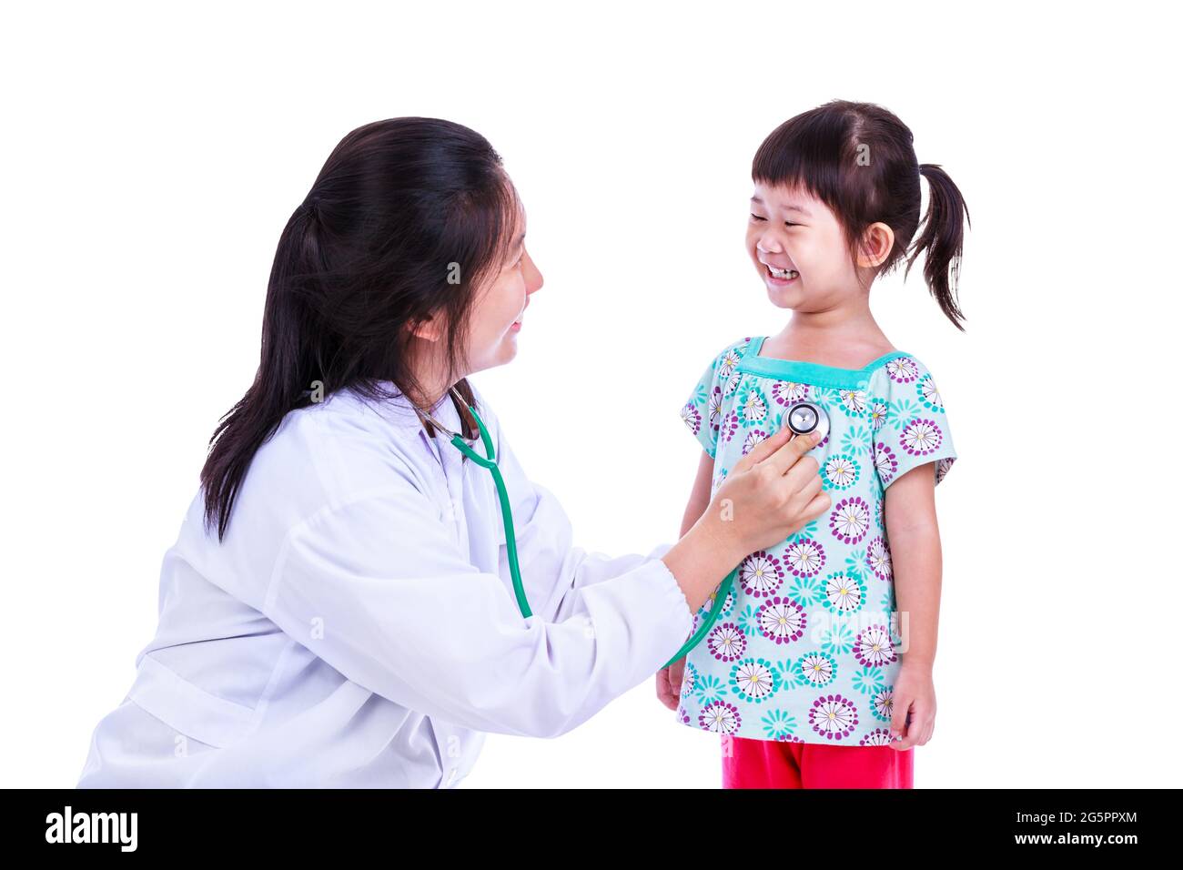 Concept about children health and medical care. Caring medical doctor ...