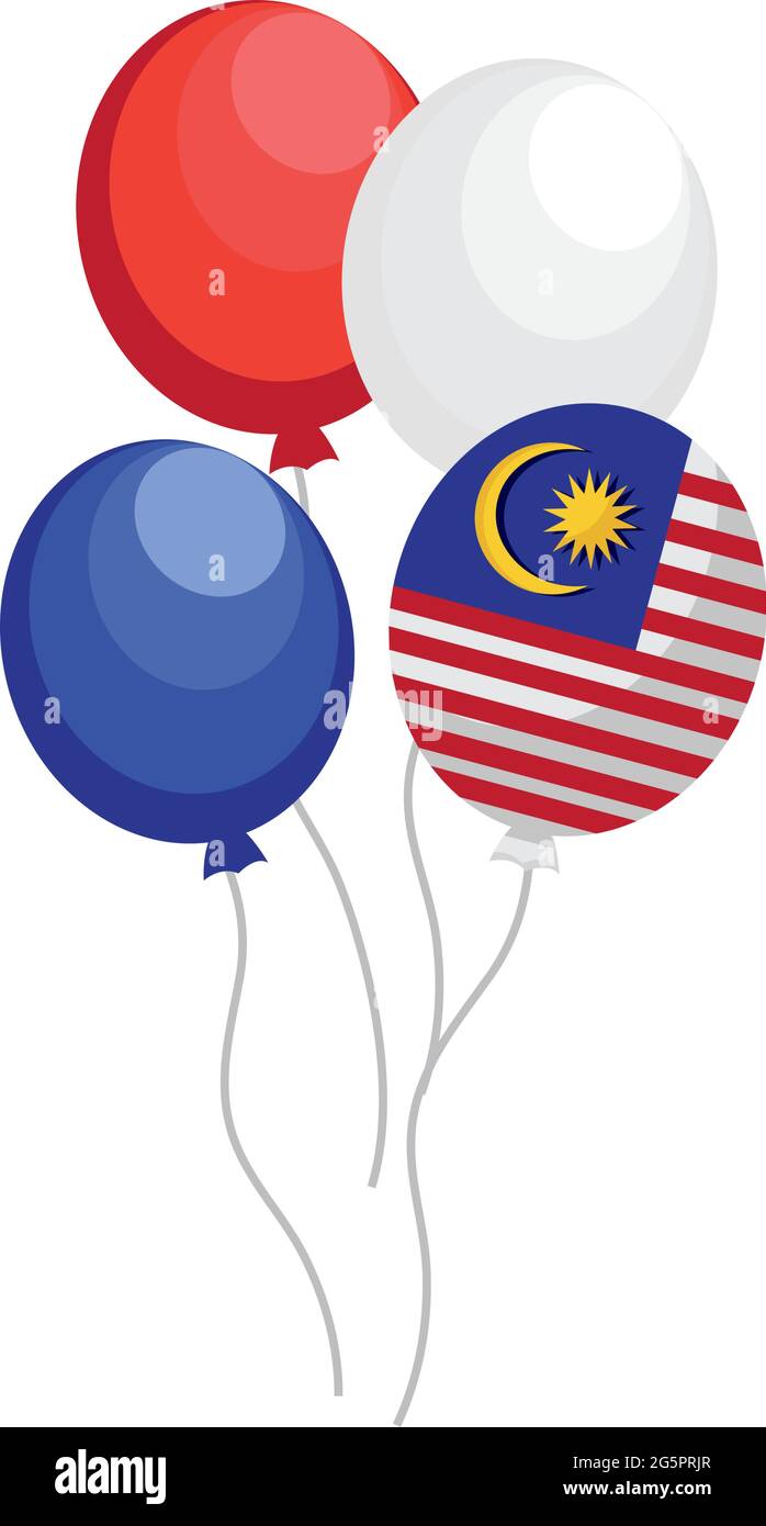 Malaysian flag balloons Stock Vector Image & Art - Alamy