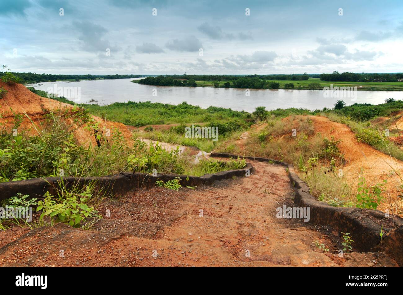 gongoni, called "grand canyon" of west bengal, gorge of red soil, India ...